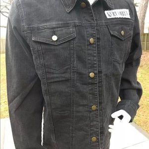 NIRVANA | Jackets & Coats | Nwt Nirvana Black Denim Jacket Kurt Cobain ...